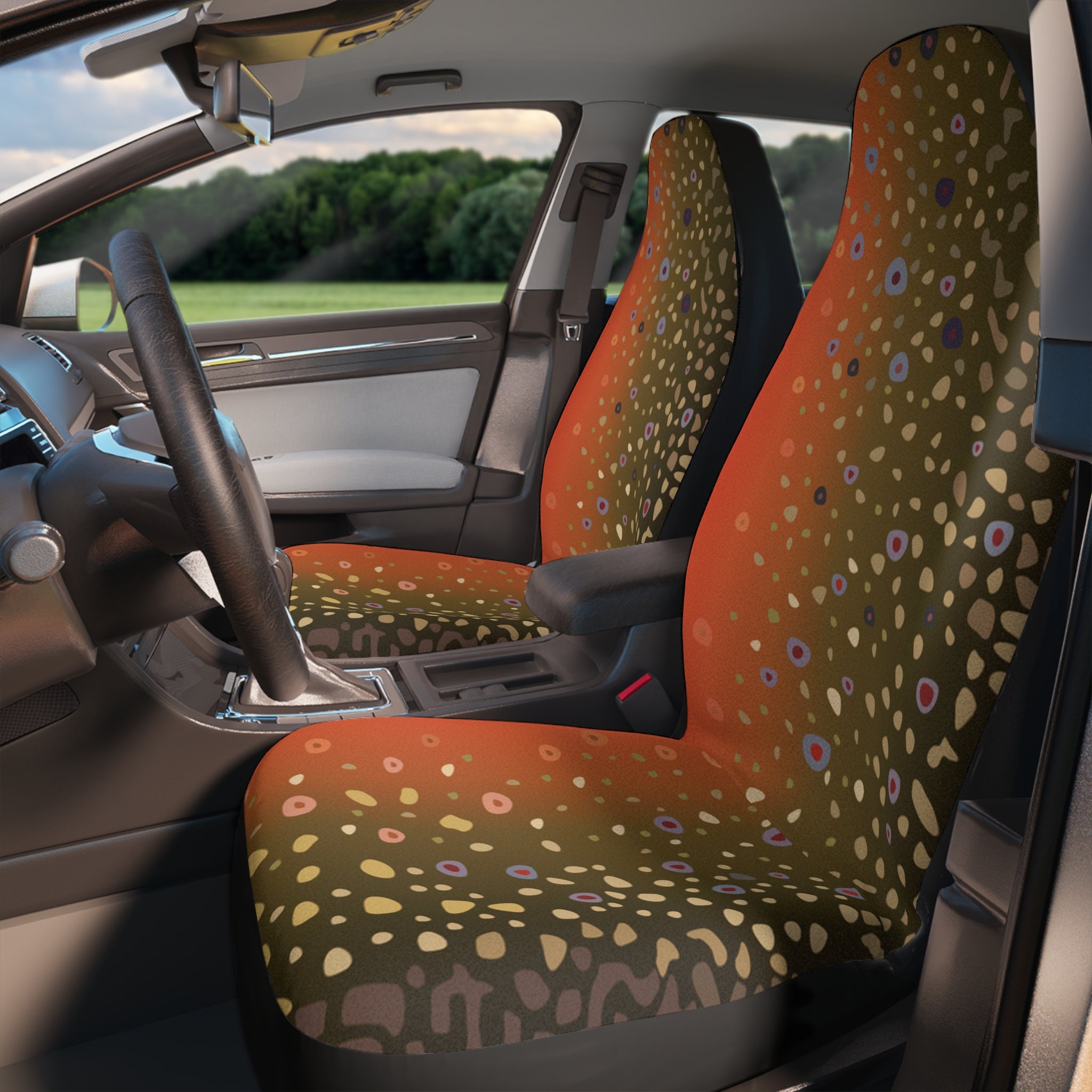 Brook Trout Skin Pattern Gradient Car or Truck Seat Covers Set of 2 - Etsy