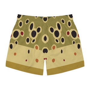 Brown Trout Skin Pattern Swimsuit | Fish Swim Trunks - Etsy