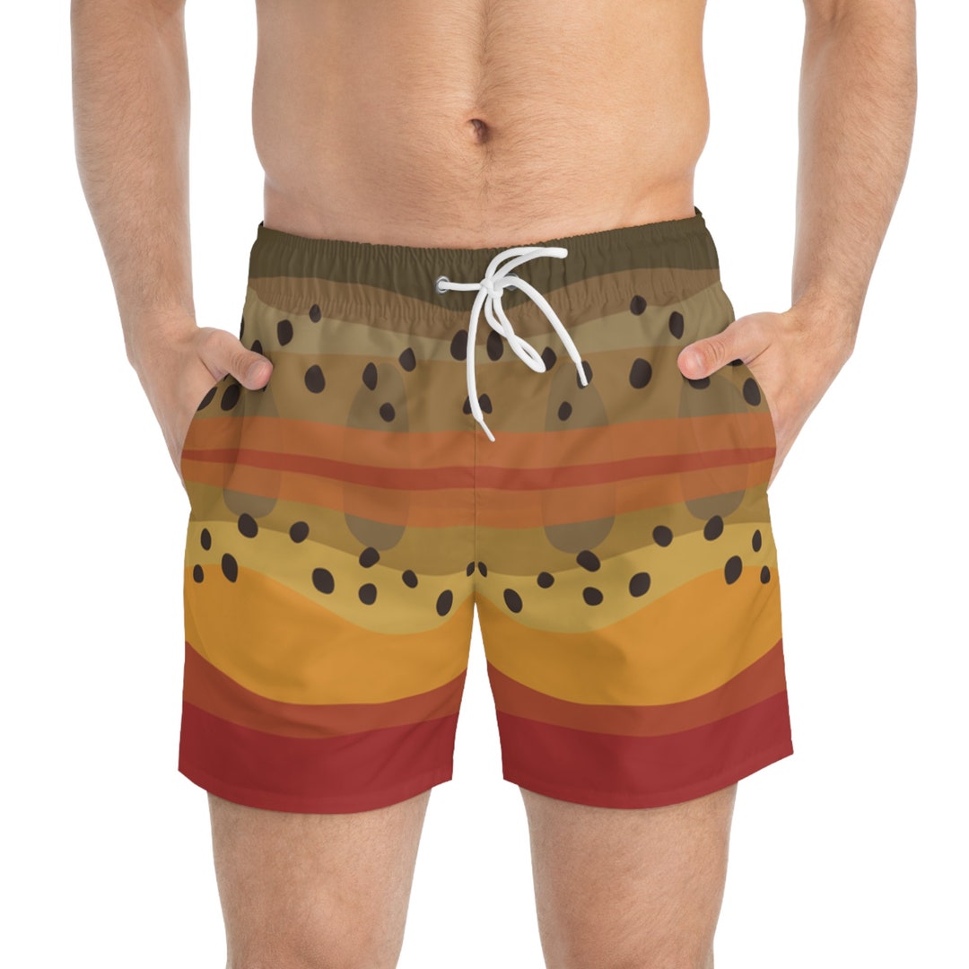Golden Trout Skin Pattern Swimsuit | Fish Swim Trunks - Etsy