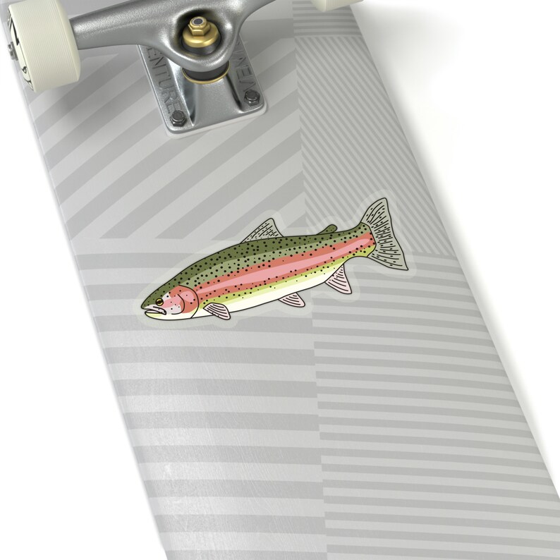 Rainbow Trout Decal | Kiss-cut Stickers - Etsy