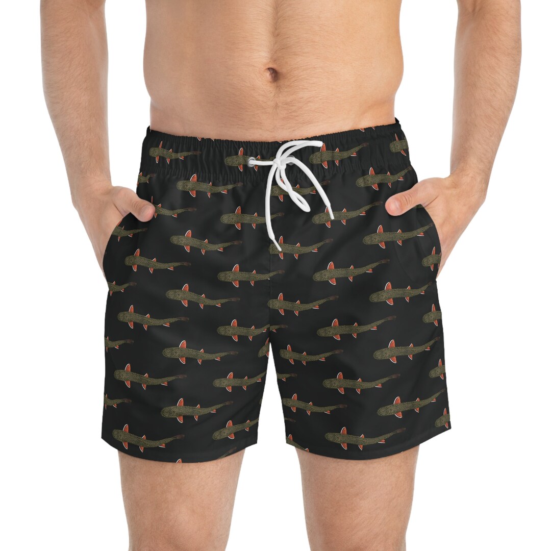Swimming Brook Trout Swimsuit | Fish Swim Trunks | Fly Fishing Swim ...