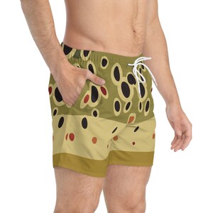 Brown Trout Skin Pattern Swimsuit | Fish Swim Trunks - Etsy