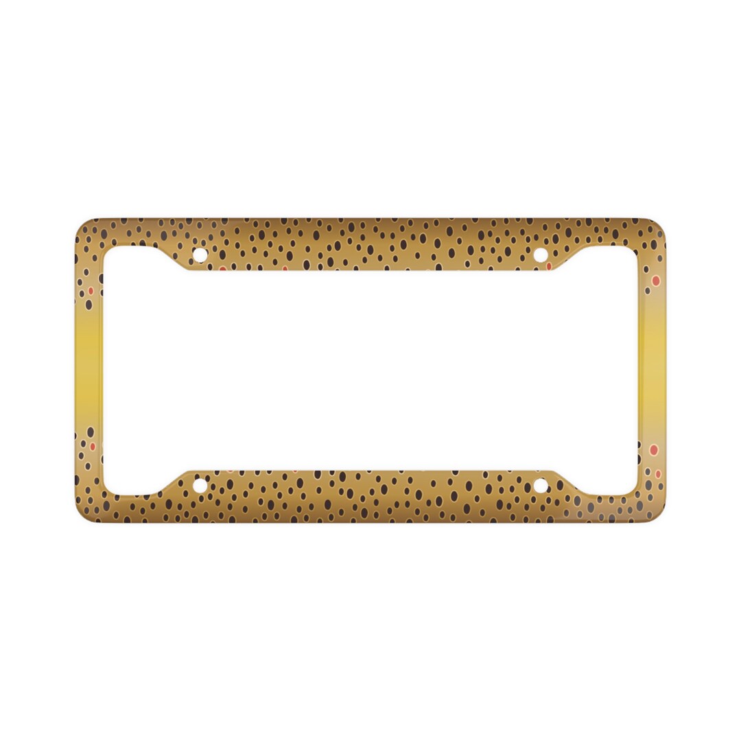 Brown Trout Skin License Plate Cover | Gradient | Fishing License Plate ...