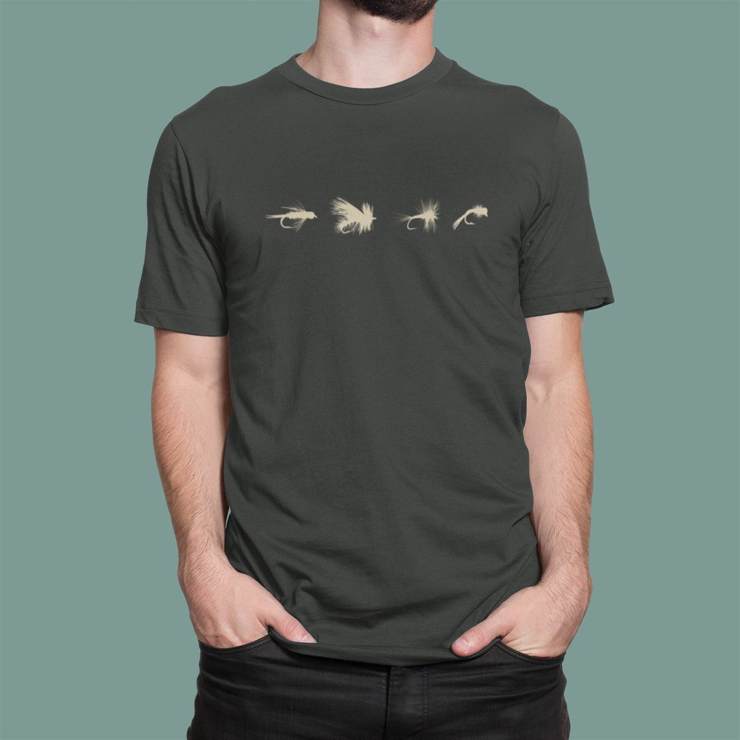 Fly Fishing Flies Silhouette T-shirt | Fly Fishing Shirt - Etsy