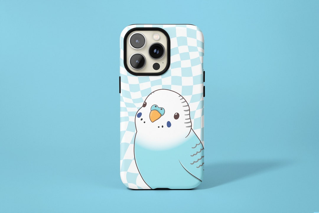 Groovy Budgie Tough Phone Case | Cute Parakeet Phone Case Blue Bird ...