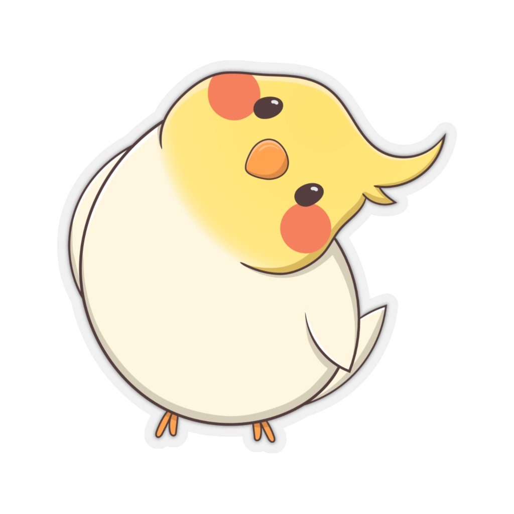 Cuddly Cockatiel Sticker | Cute Birb Stickers, Kawaii Stickers, Laptop ...