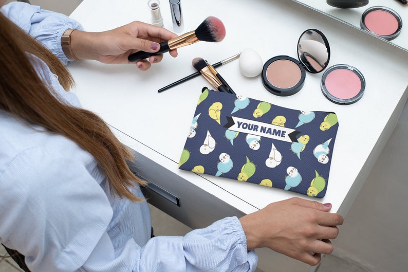 Personalized Cockatiel / Budgie Accessory Pouch | Parrot Makeup Bag ...