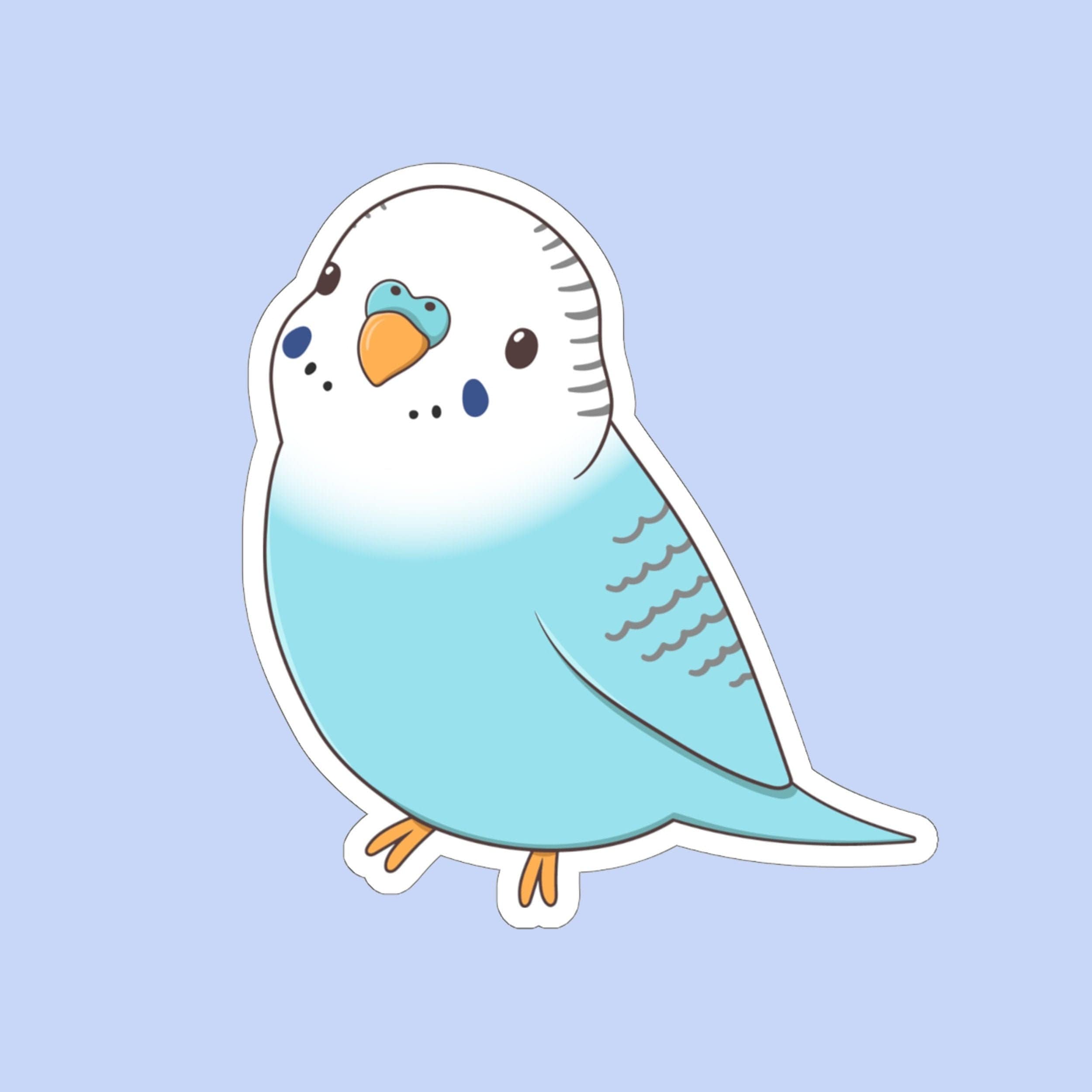 Budgie Sticker blue/green/yellow Color Option Cute Bird - Etsy
