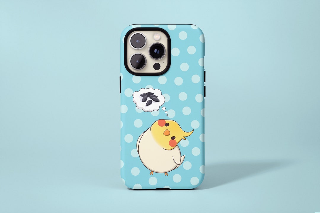 Thinking About Seeds | Cockatiel Tough Phone Case, Kawaii Phone Case ...