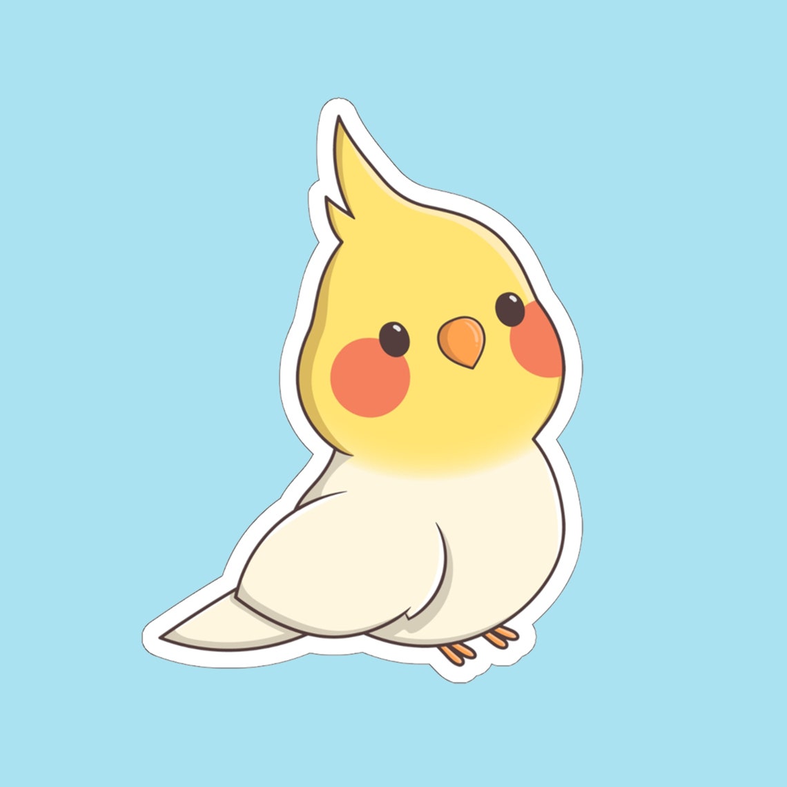 Cute Cockatiel Sticker - Etsy