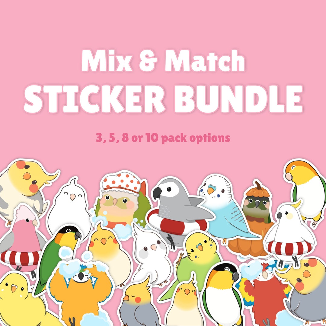 Birb Mix & Match Sticker Bundle | Cute Bird Stickers, Birb Stickers ...