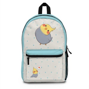 Cute Cockatiel Backpack | Bird School Bag, Kawaii Backpack, Cute ...