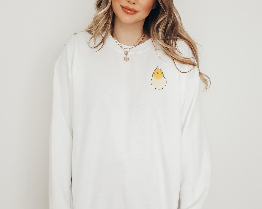 Cockatiel Sweatshirt | Birb Sweater, Cute Parrot Crewneck, Kawaii ...