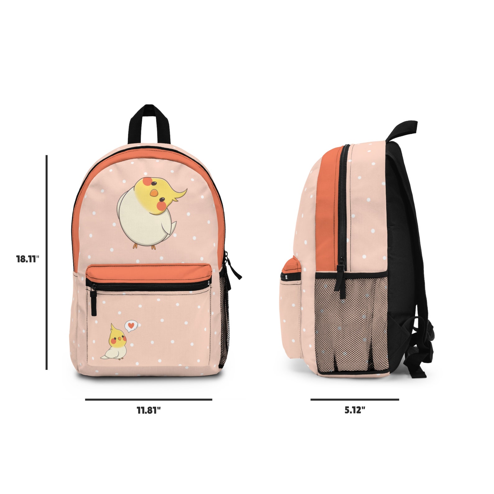 Cute Cockatiel Backpack Bird School Bag Kawaii Backpack - Etsy
