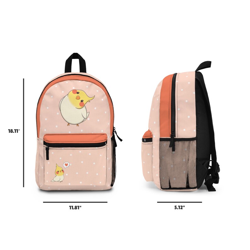 Cute Cockatiel Backpack Bird School Bag Kawaii Backpack - Etsy