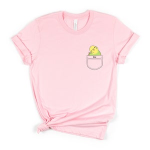 Personalized Pocket Birb T-shirt - Budgie | Custom Pet Name Shirt ...