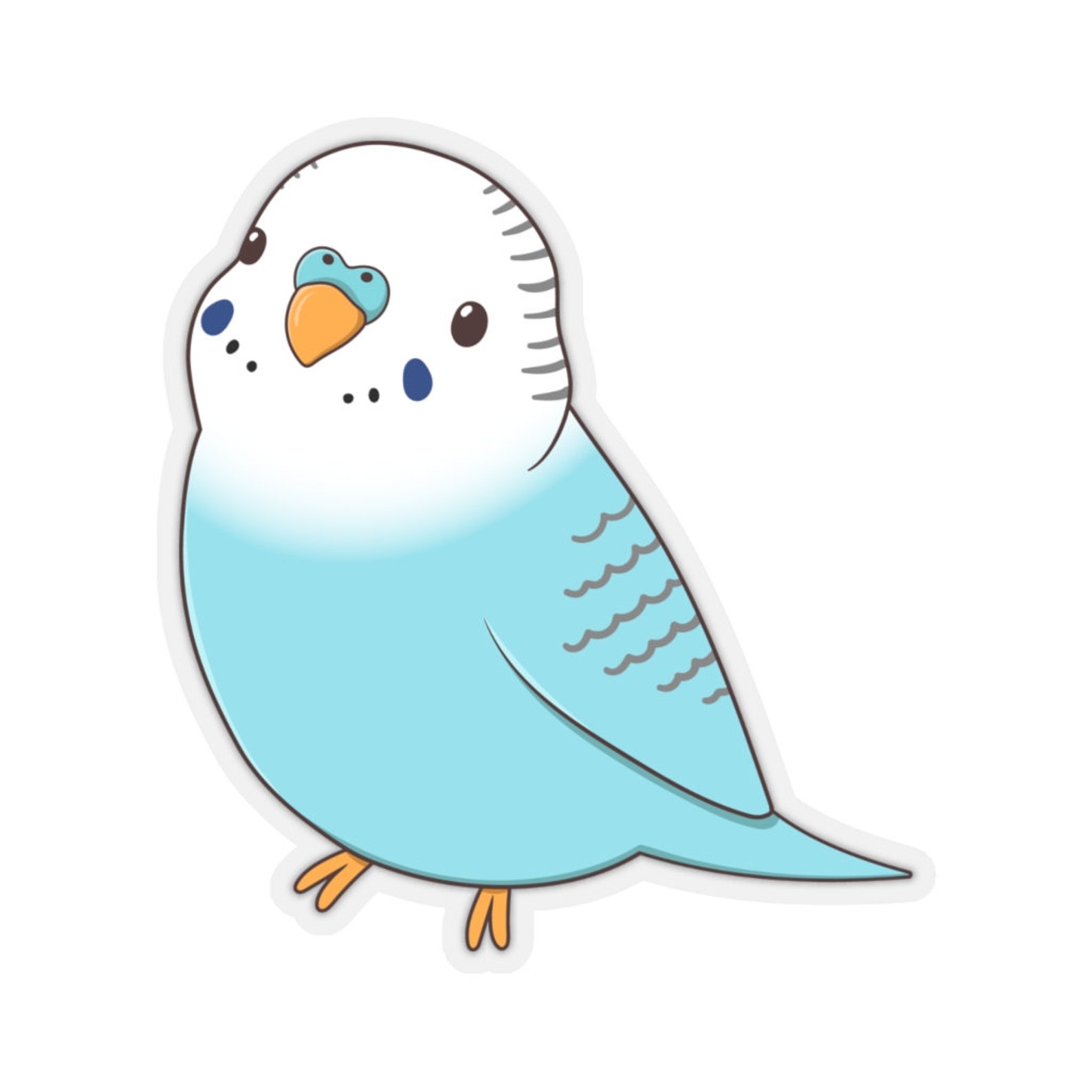 Budgie Sticker blue/green/yellow Color Option Cute Bird - Etsy