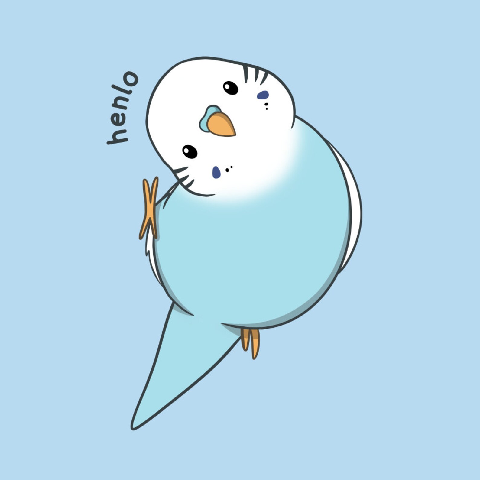 Henlo Budgie Sweatshirt / Hoodie Birb Sweater Cute Parrot | Etsy