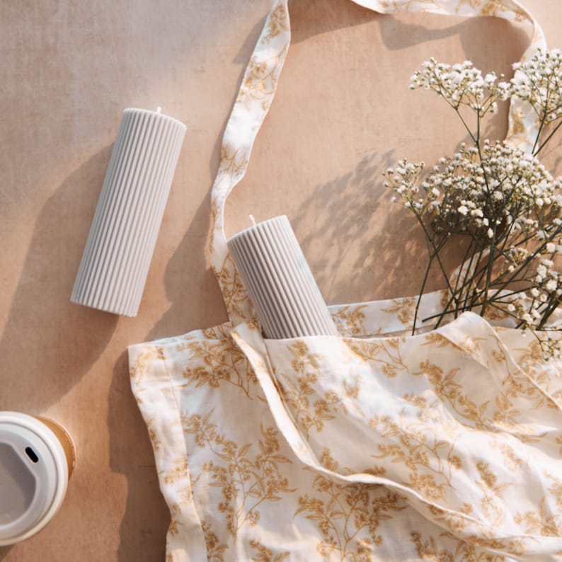 Large Ribbed Pillar Candle | Soy Wax | Hand Poured | Apothecary Home ...