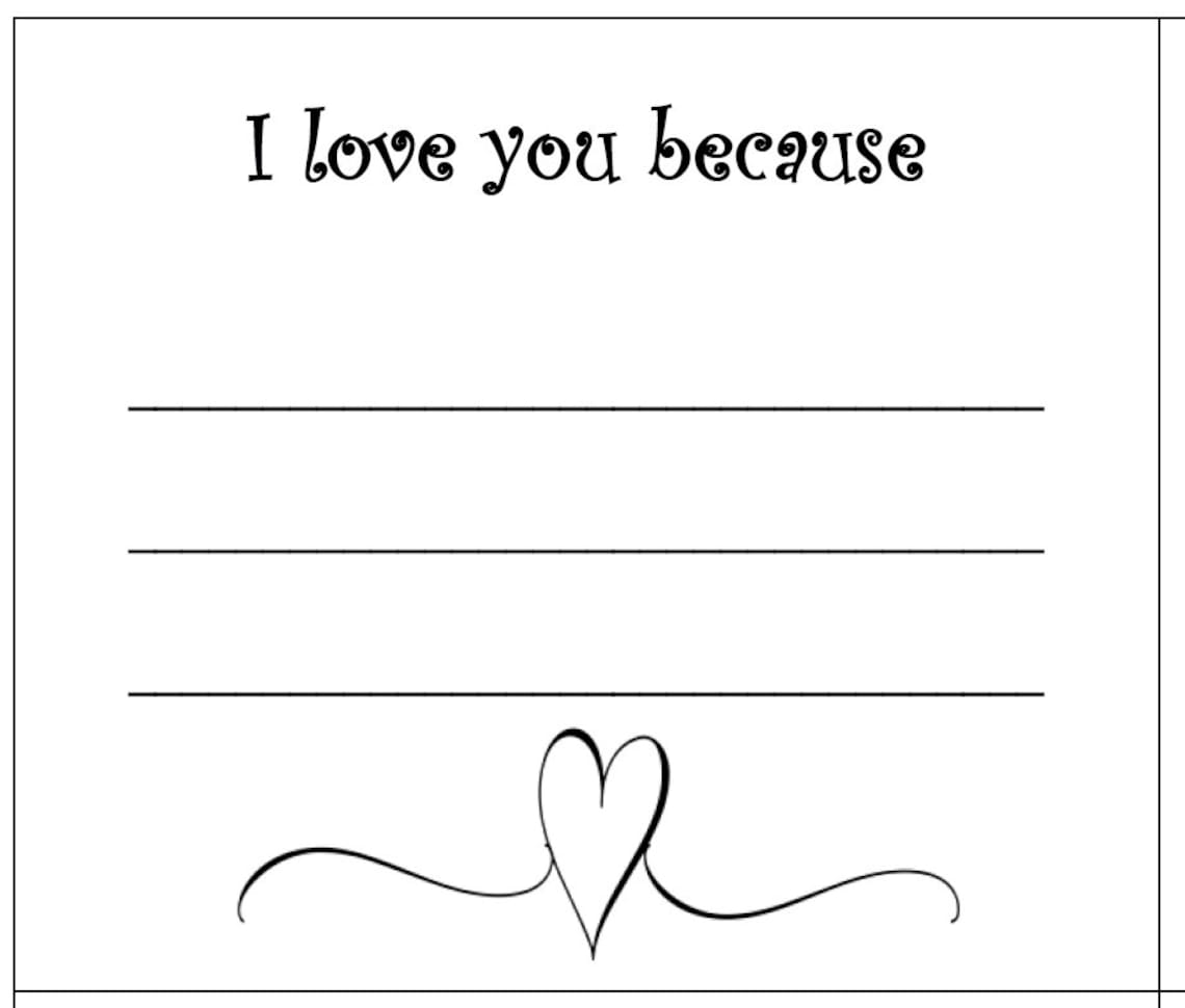 Fill In The Blank Love Notes Printable | Etsy