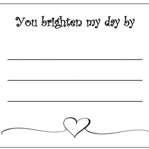 Fill In The Blank Love Notes Printable | Etsy