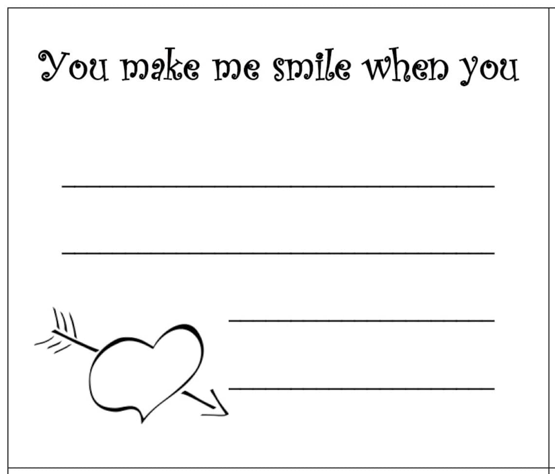 Fill In The Blank Love Notes Printable | Etsy