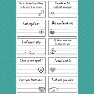 Fill in the Blank Love Notes (printable) for Couples - Etsy