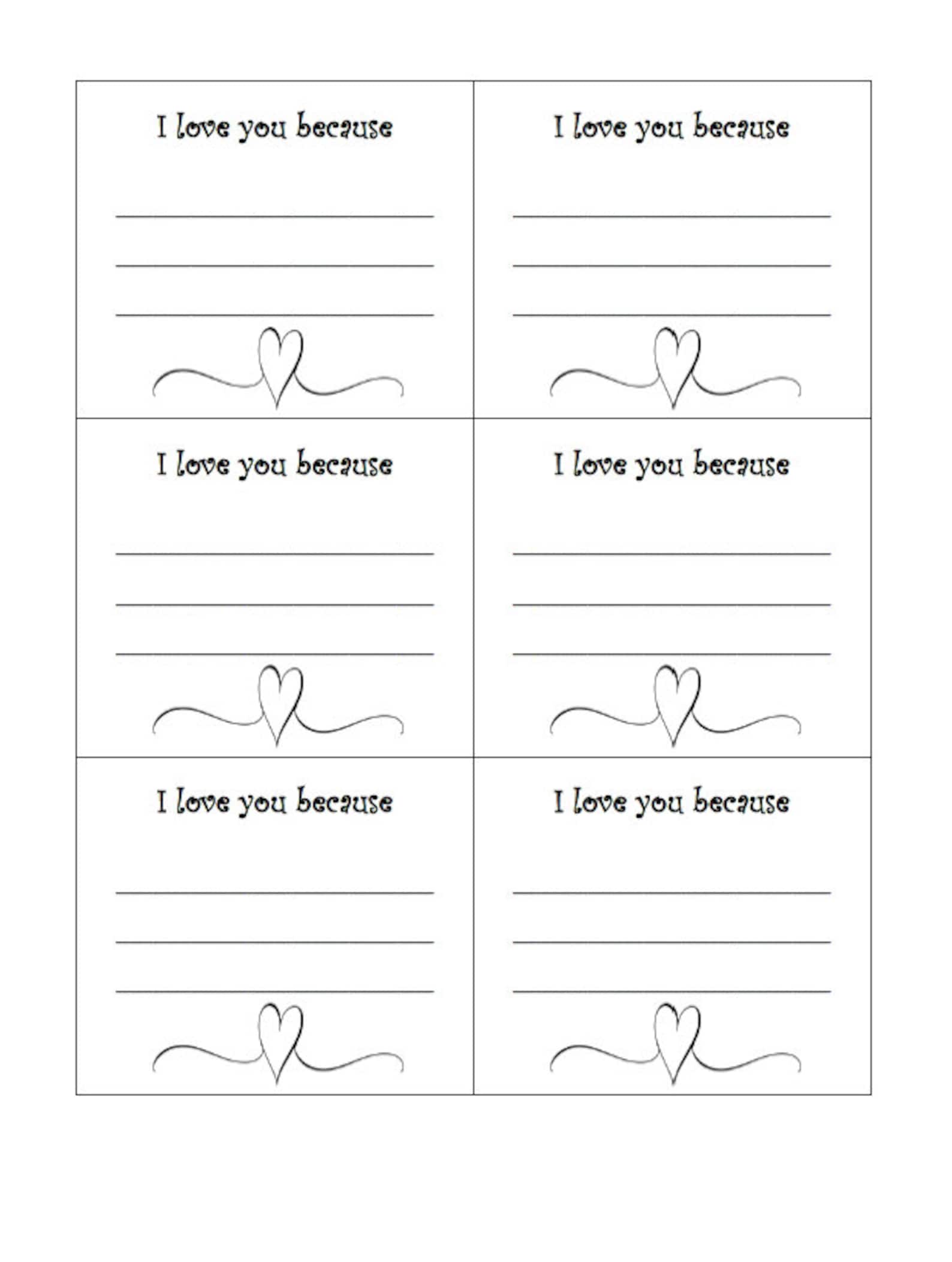 Fill In The Blank Love Notes Printable | Etsy