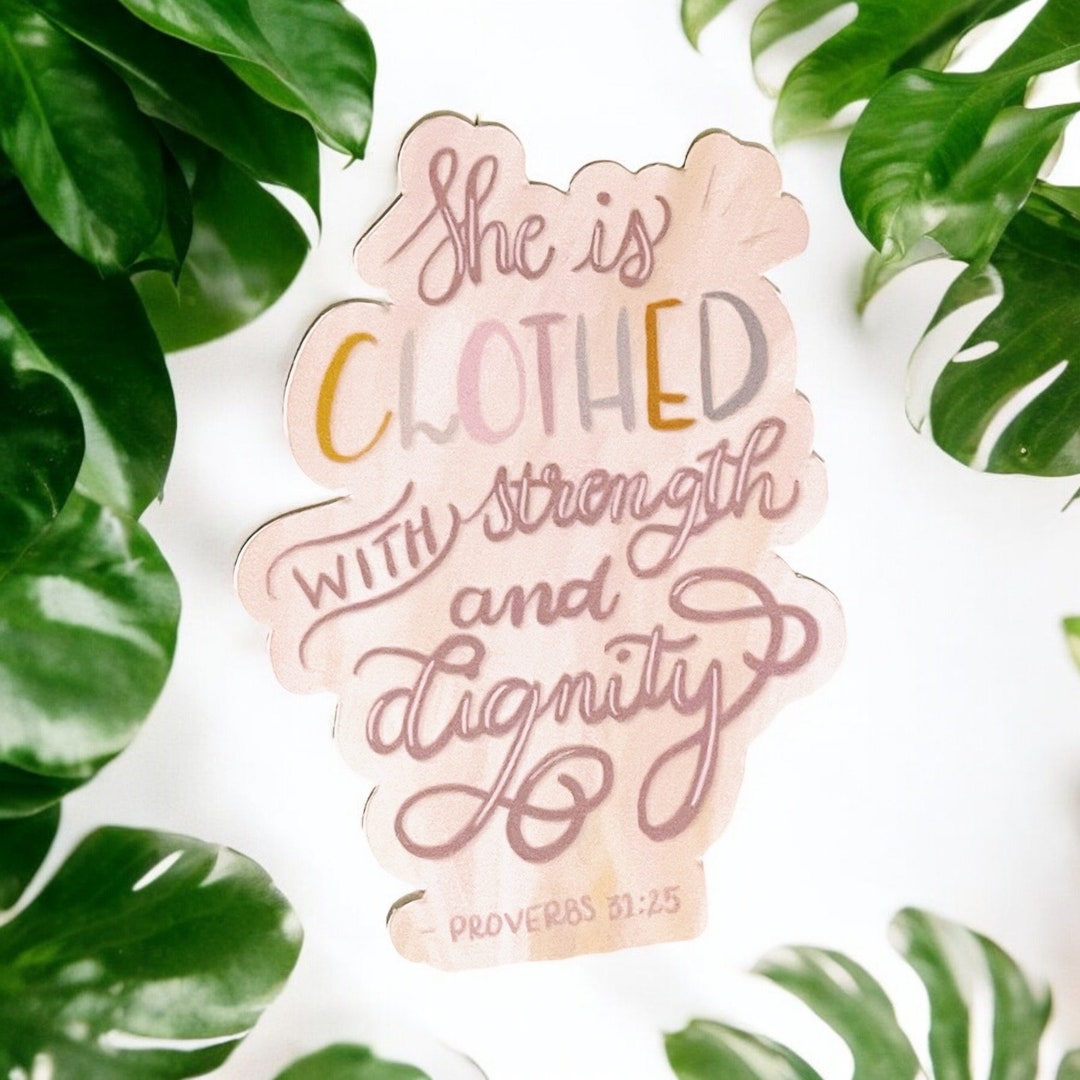 Proverbs 31 Verse Faith Art Vinyl Sticker - Etsy