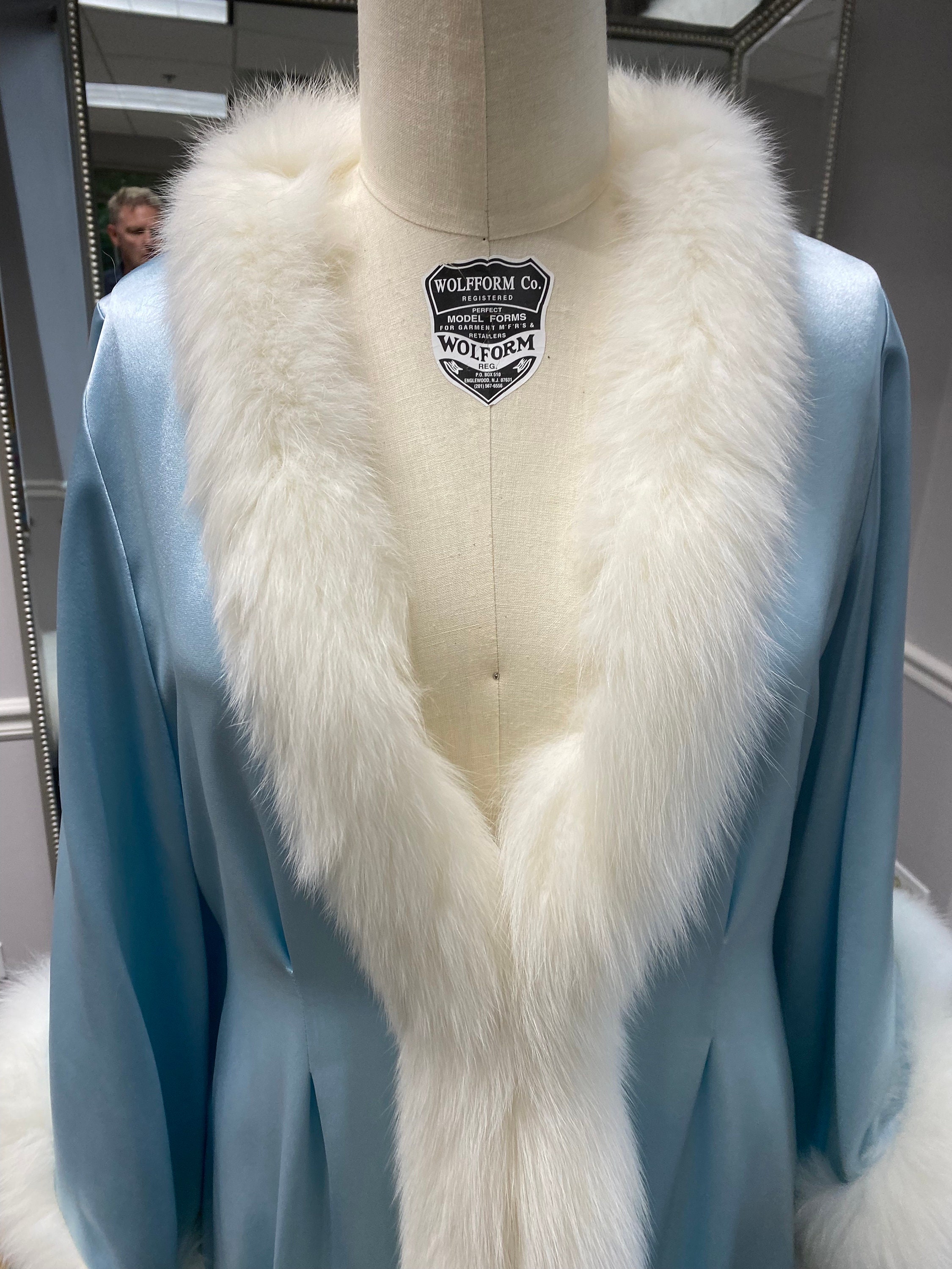 Luxury Fox Fur Robe/luxury Robe/silk Robe/bridal Robe/luxury Bridal ...