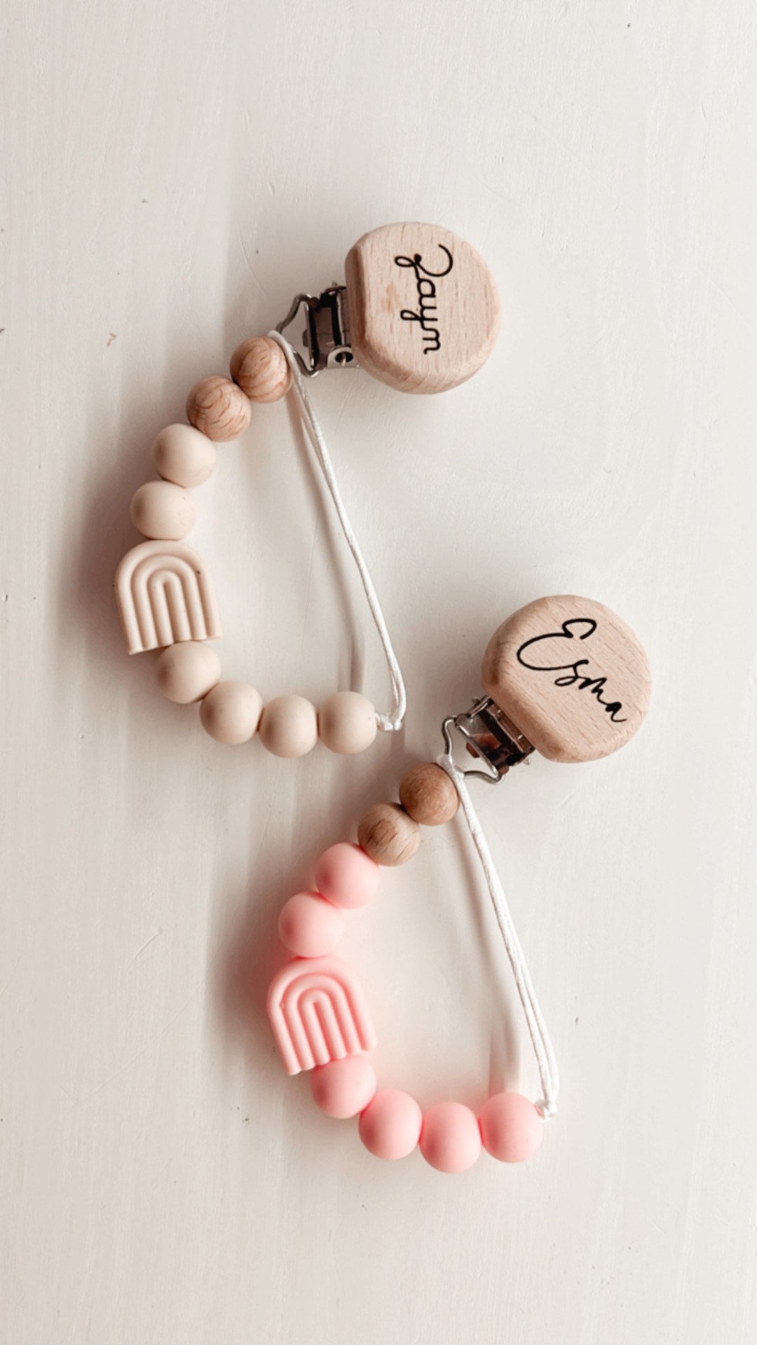 Minimalist Rainbow Pacifier Clip - Etsy