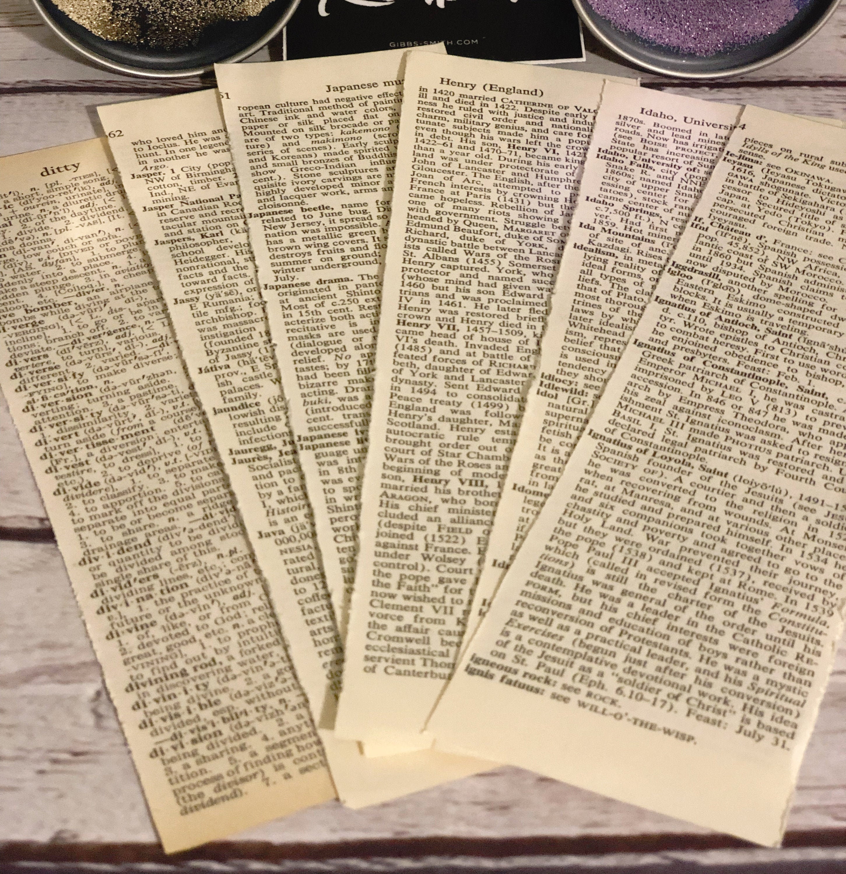 Vintage Dictionary Page Bookmark - Etsy