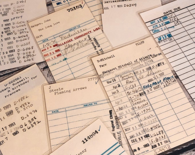 Vintage Library Check Out Card Bookmark read ENTIRE Listing Description ...