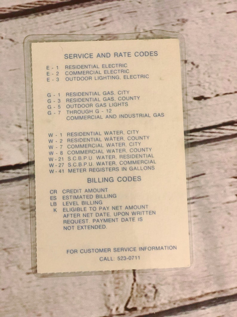 Vintage Memphis Utility Bill Bookmark | Etsy