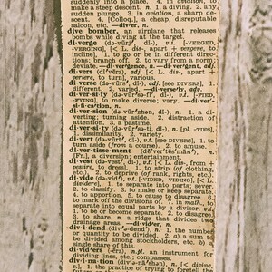 Vintage Dictionary Page Bookmark - Etsy