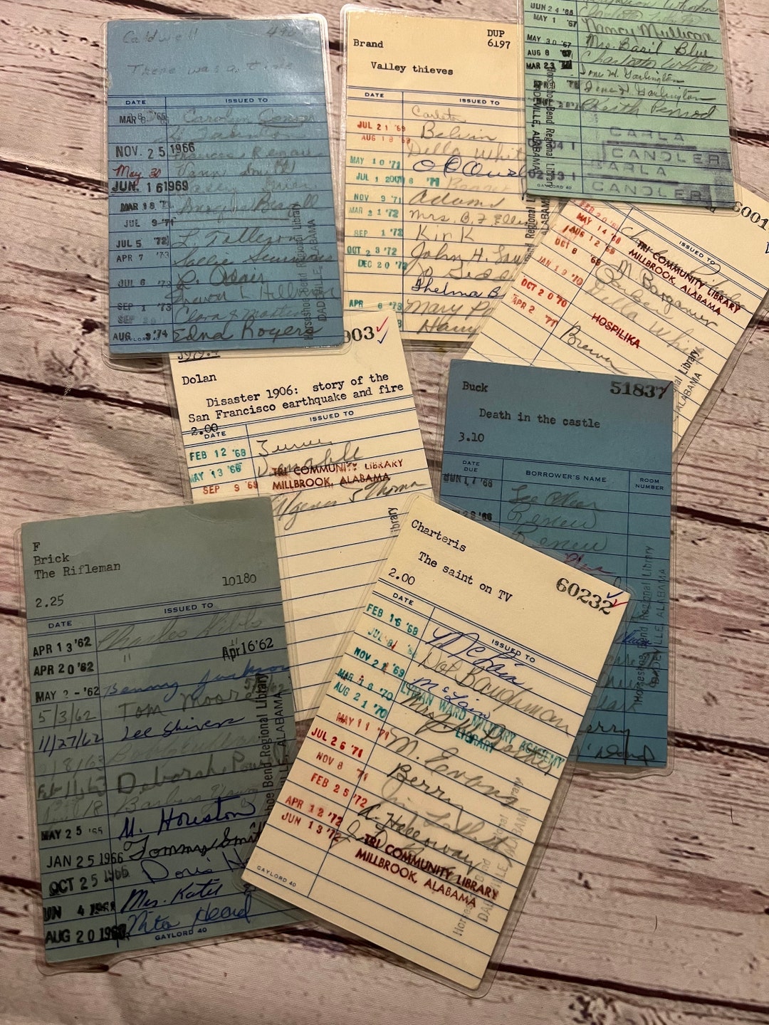 Vintage 1960's Library Checkout Card Bookmark - Etsy