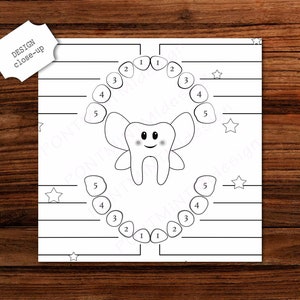 Tooth Fairy Teething Chart Baby Tooth Tracker in Blue-gold and Black ...