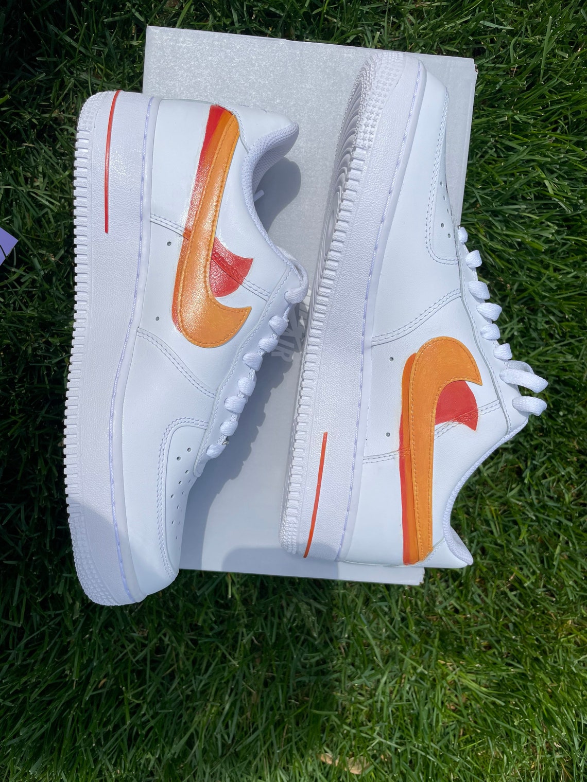 Orange Inspired Custom AF1 Sneakers - Etsy