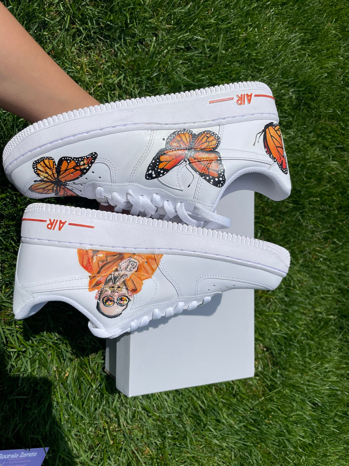 Orange Inspired Custom AF1 Sneakers - Etsy