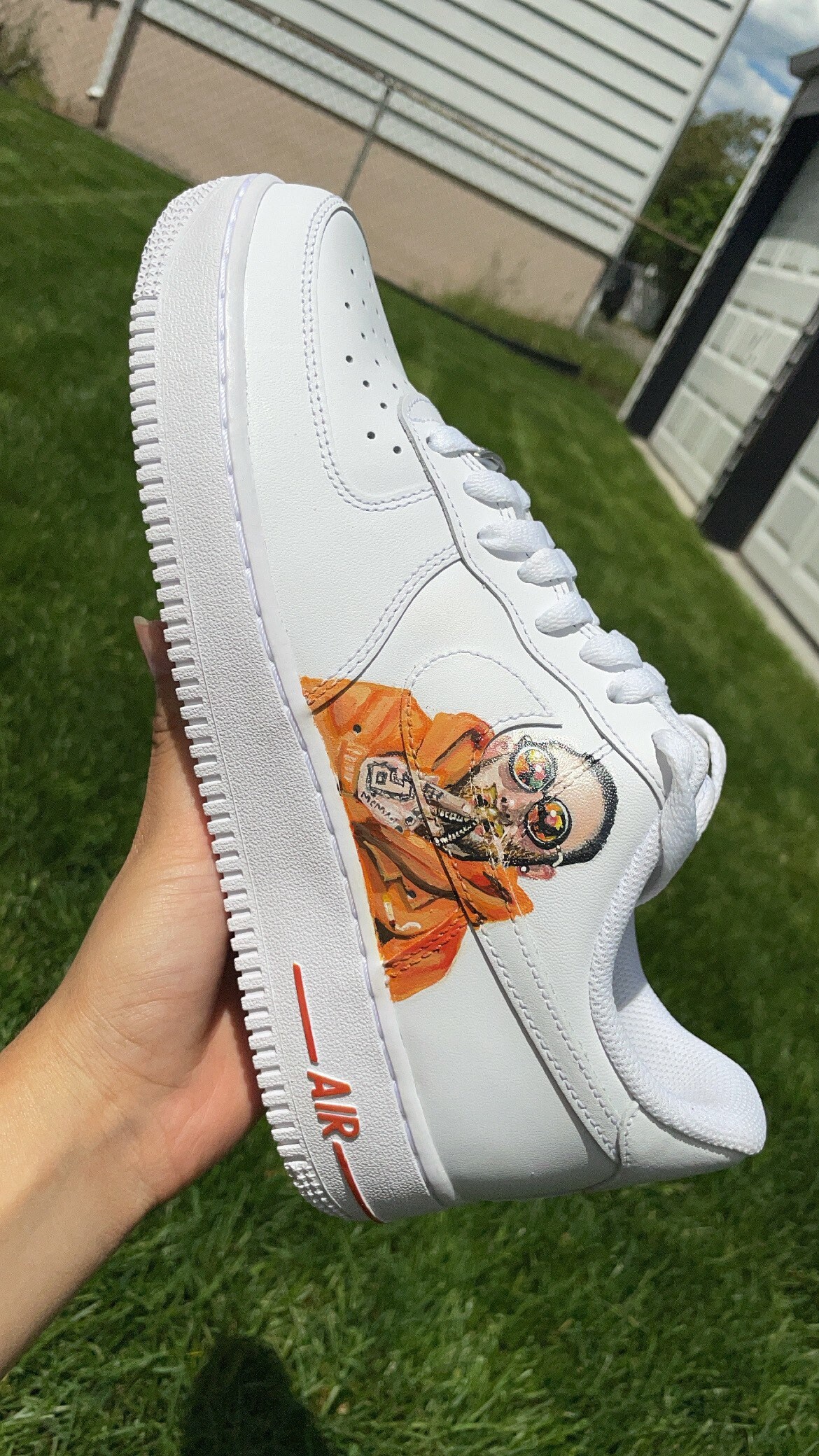 Orange Inspired Custom AF1 Sneakers - Etsy