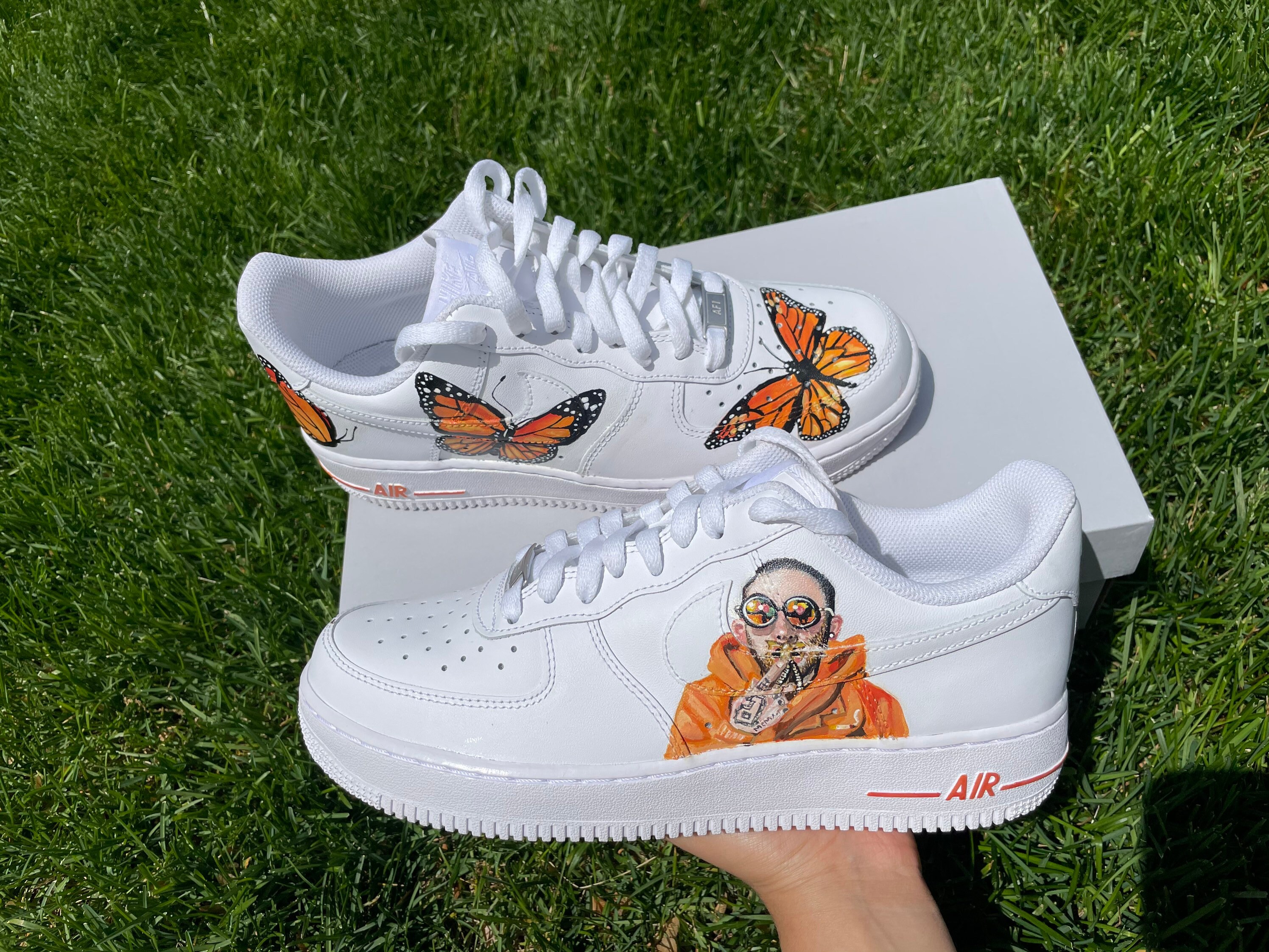 Orange Inspired Custom AF1 Sneakers - Etsy