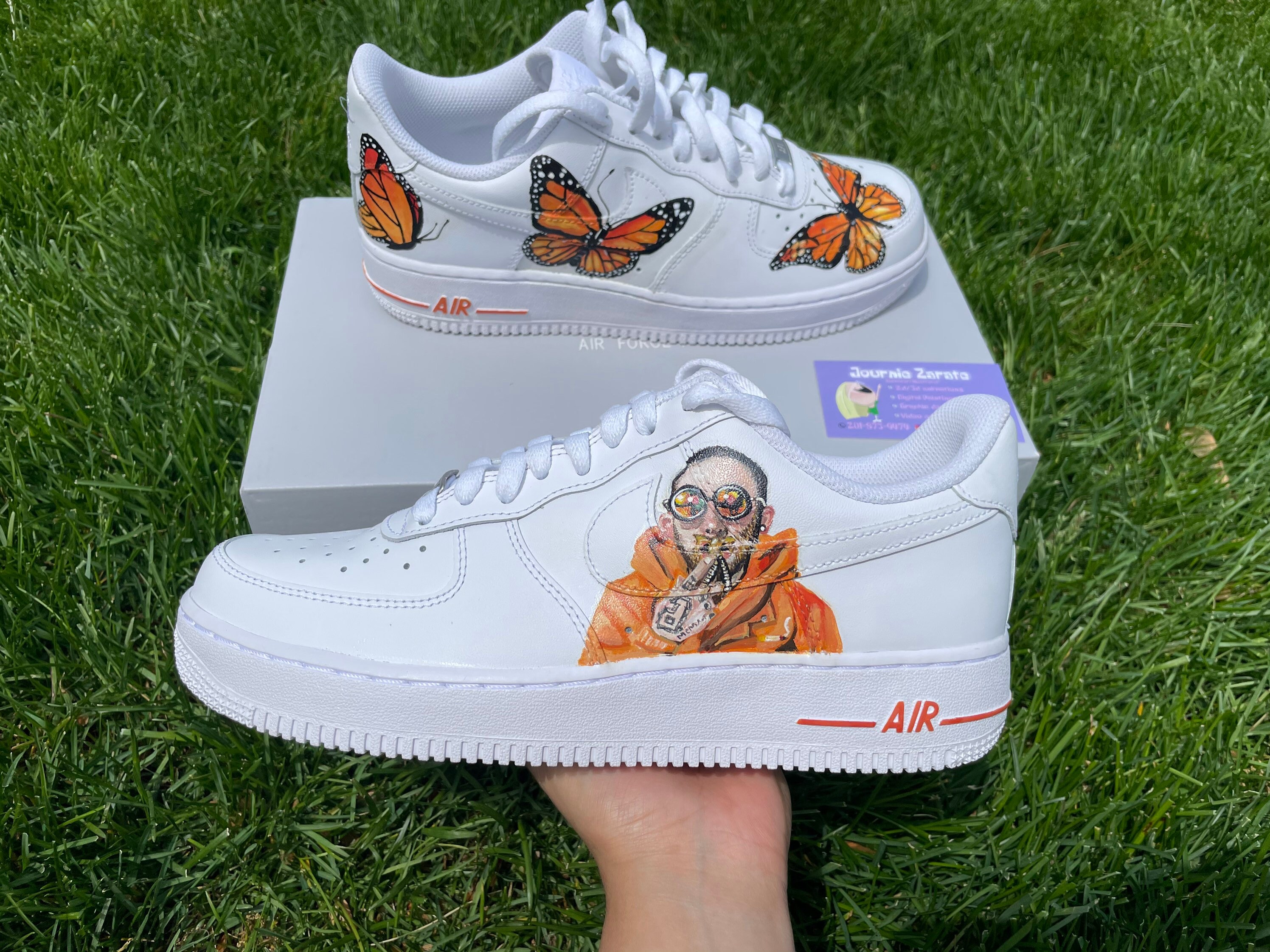 Orange Inspired Custom AF1 Sneakers - Etsy