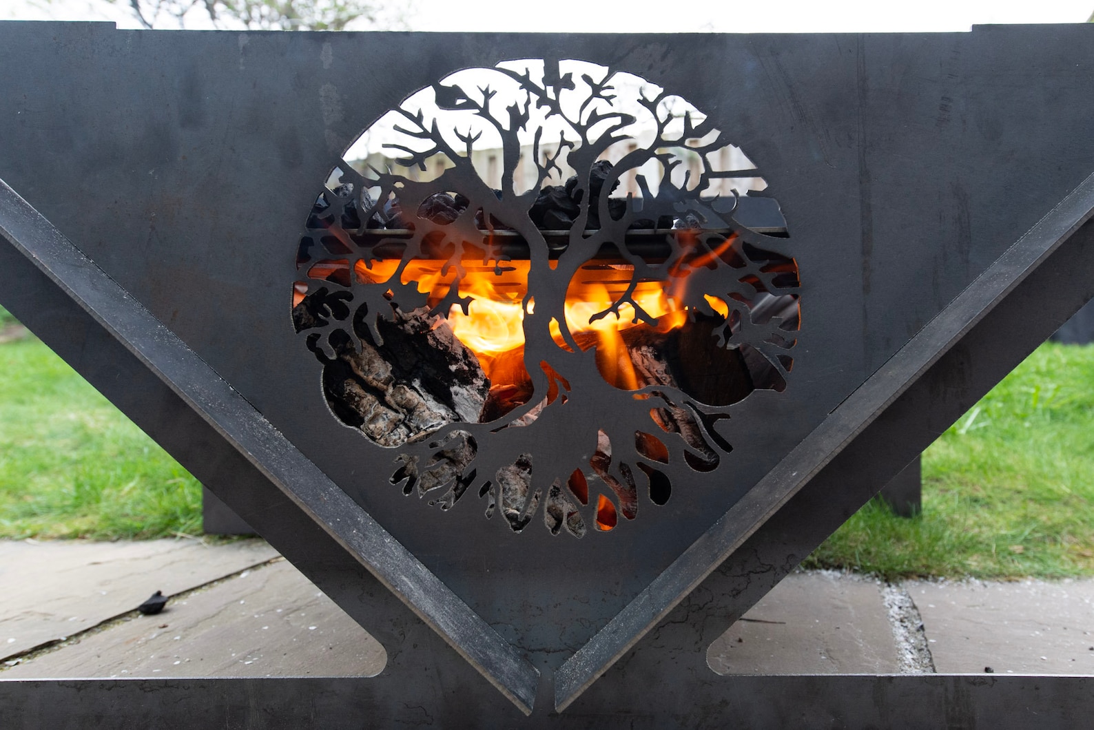Tree of Life Fire Pit & BBQ Grill, Steel Collapsible - Etsy UK