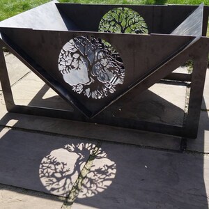 Tree of Life Fire Pit & BBQ Grill, Steel Collapsible - Etsy UK