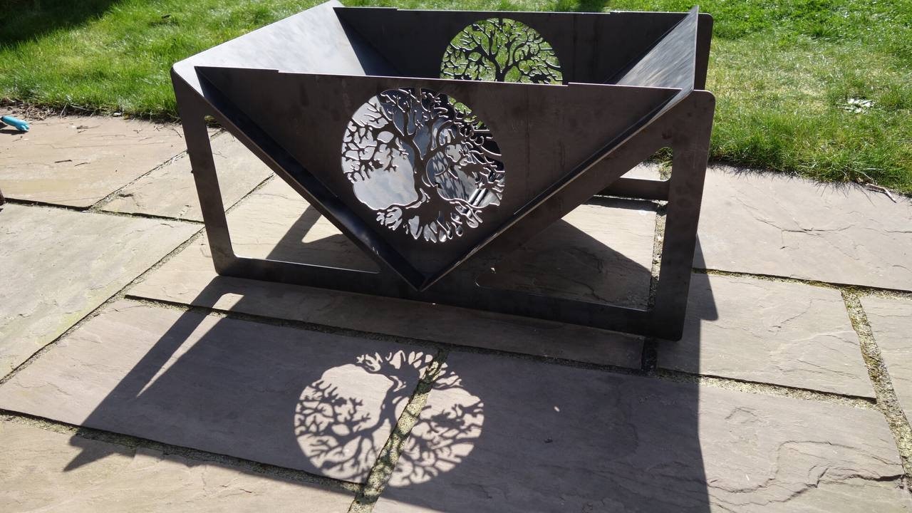 Tree of Life Fire Pit & BBQ Grill, Steel Collapsible - Etsy UK