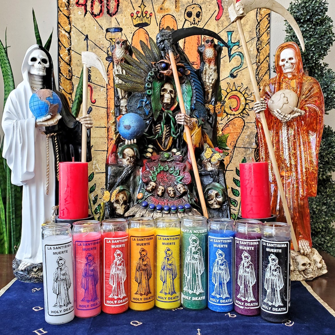 Holy Death / Santa Muerte Prayer Candle Fixed 7 Day Candle - Etsy