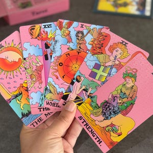 Pink Tarot Cards - Pink Tarot Deck - Tarot Reading - Etsy