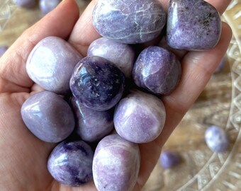 Purple Tumbled Stone | Etsy