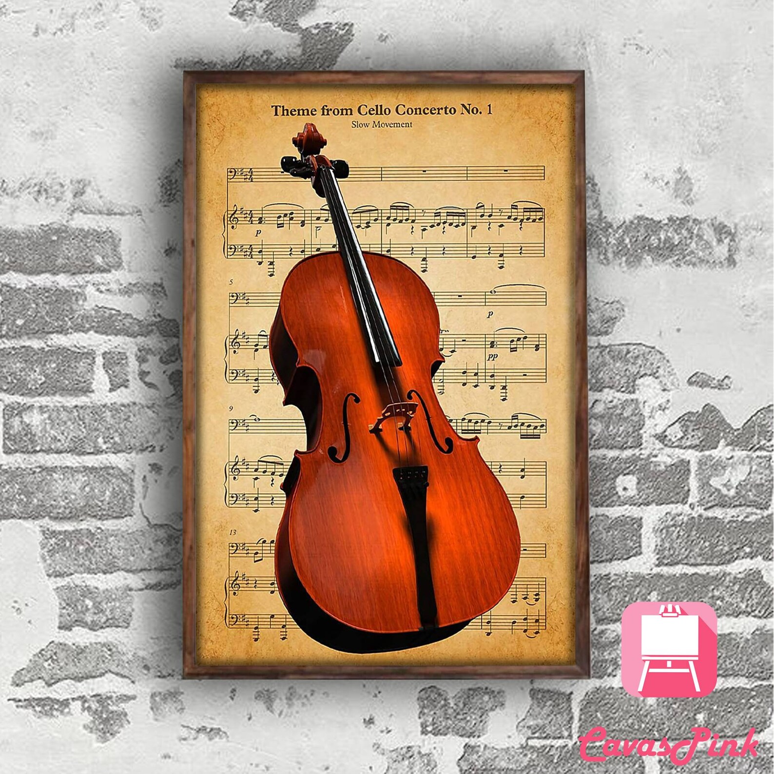 Cello Poster String Instrument Lovers Theme From Cello | Etsy