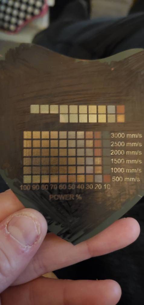 Image Mode Sample and Laser Power/speed Scale - Etsy